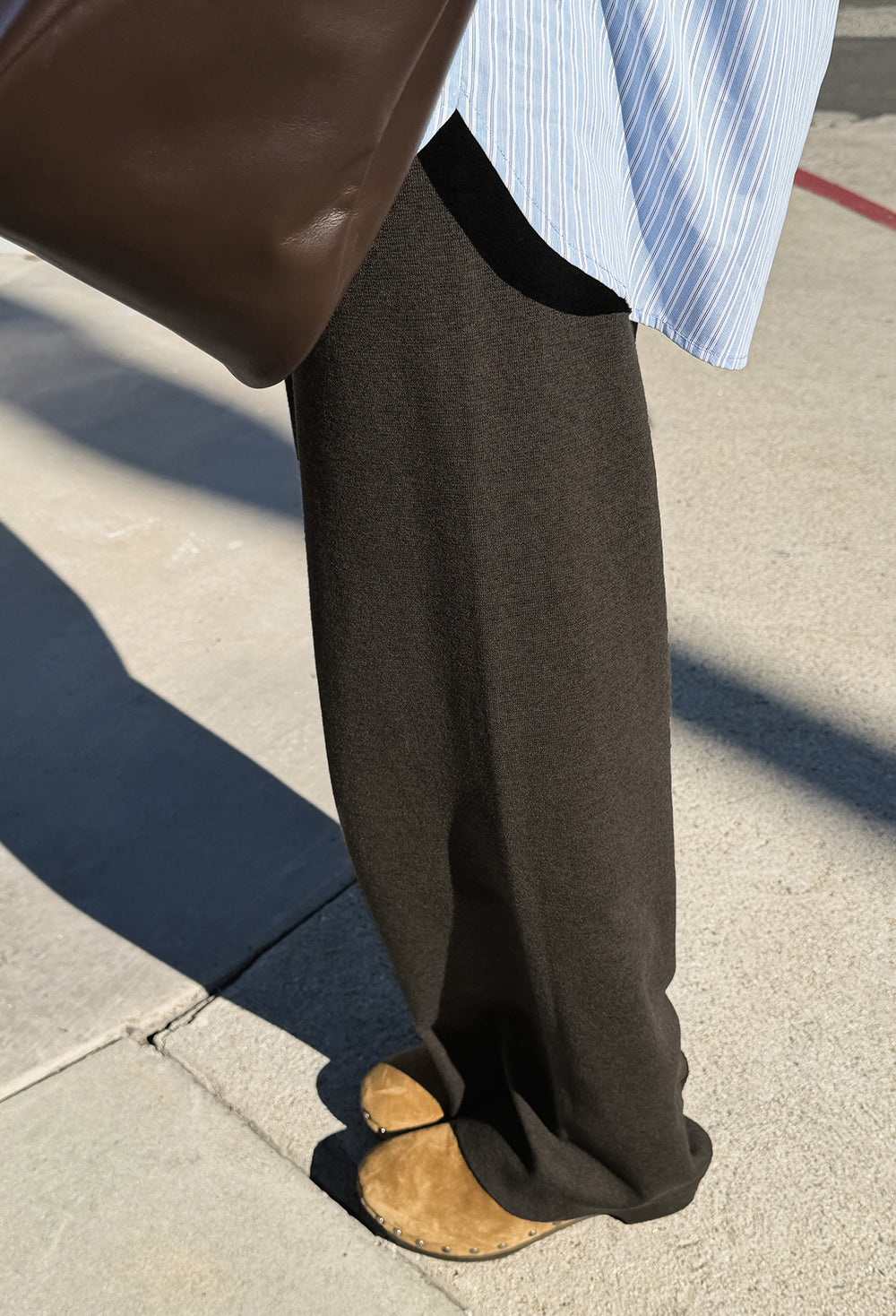 Washable Wool Cotton Knit Pants Khaki – ORR